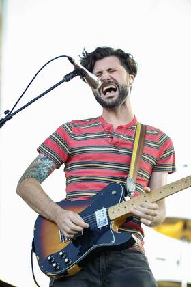 John Nolan, guitarist and vocalist of Taking Back performs at the 2017 ...