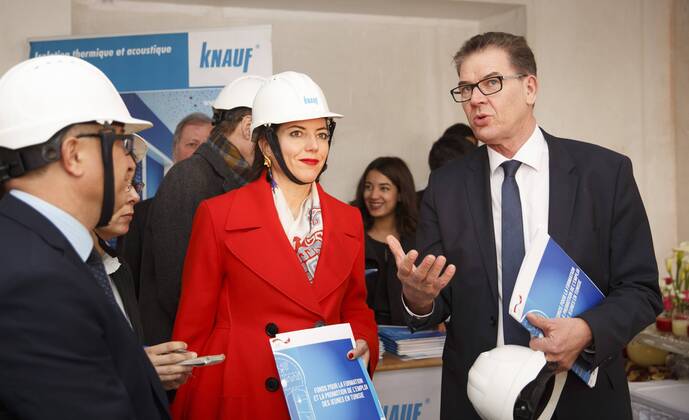 Isabel Knauf empfaengt Bundesentwicklungsminister Gerd Mueller, CSU,zum ...