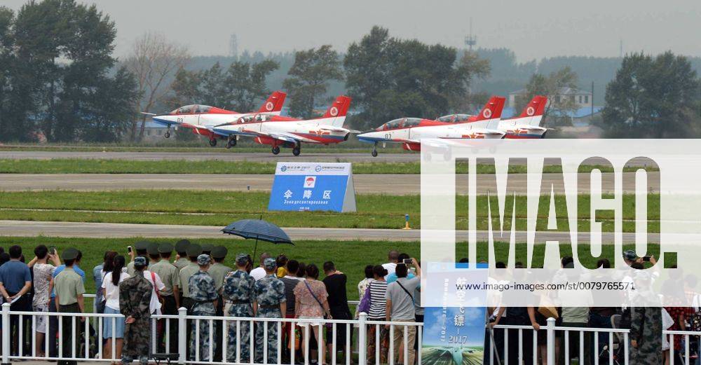 CHANGCHUN, CHINA - AUGUST 10: PLAAF Red Falcon Air Demonstration Team ...