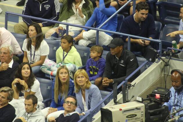 New York, New York, U.S. - TIGER WOODS and Kids CHARLIE, SAM .at Tennis ...