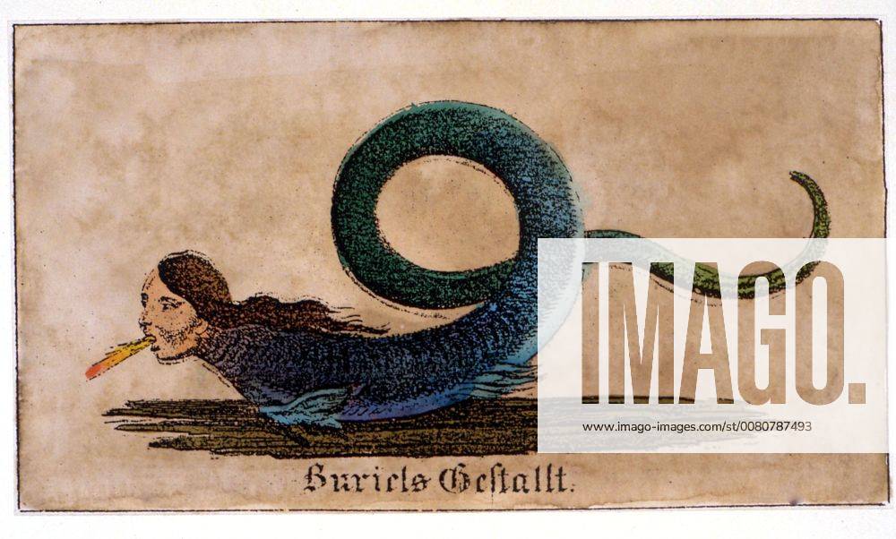 DEMONS - BURIEL. The demon Buriel, in serpentine form. Lithographic ...