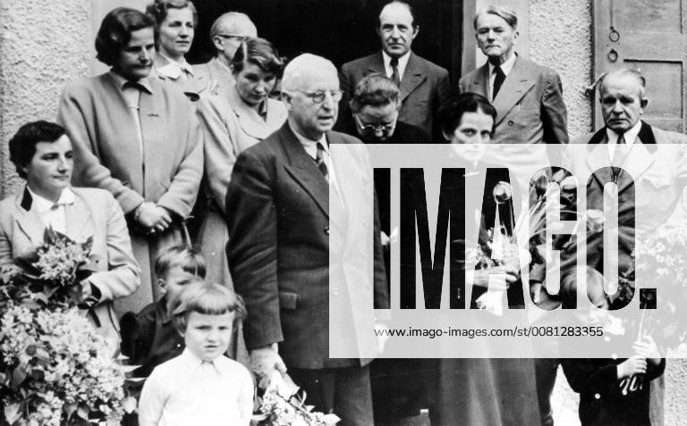Former Field Marshal Erich von Manstein, standing with his wife and ...