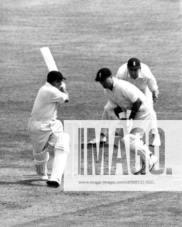 England v India Indian opener, Pankaj Roy, attempts to sweep one from ...