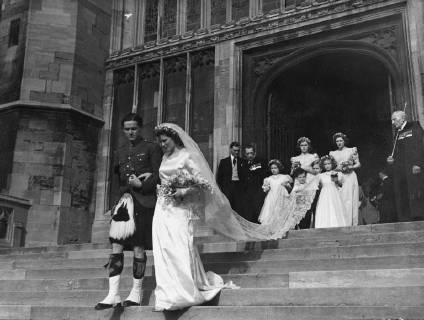 The Royal family was present at the wedding of Mrs Lavinia Lascelles ...