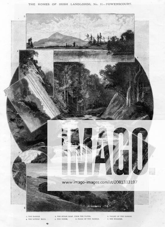 Powerscourt, Ireland 1. The Dargle 2. The Sugar Loaf, from the water 3 ...