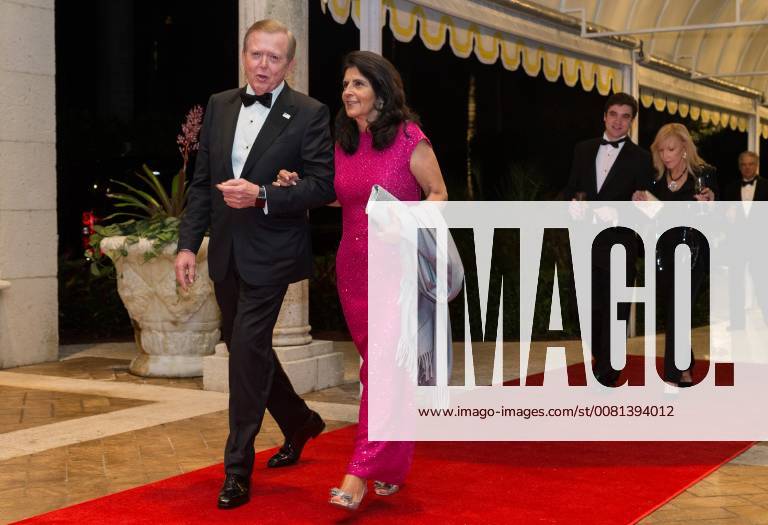 December 31, 2017 - Palm Beach, Florida, U.S. - Lou Dobbs and his wife ...