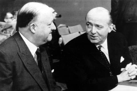 BRITISH MINISTER FOREIGN SECRETARY RICHARD AUSTEN BUTLER AT LONDON ...