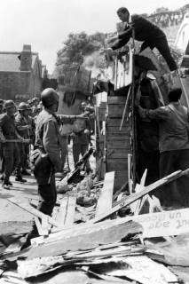 SLUMS OF THE CLOS SALAMBIER DISTRICT IN ALGIERS ; 23 JUNE