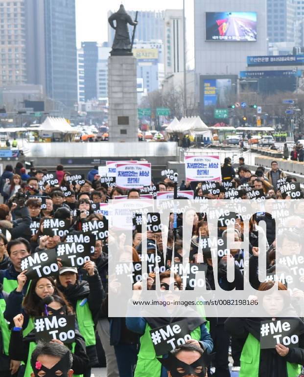 Women protest in S. Korea Women gather at a park in Seoul to stage a ...