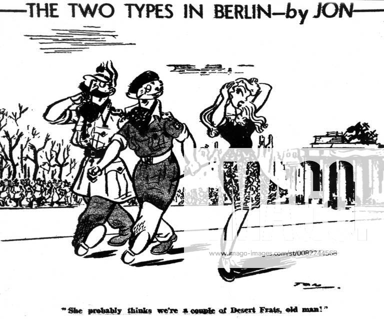 British World War II in cartoon by Jon. The two types in Berlin: she ...