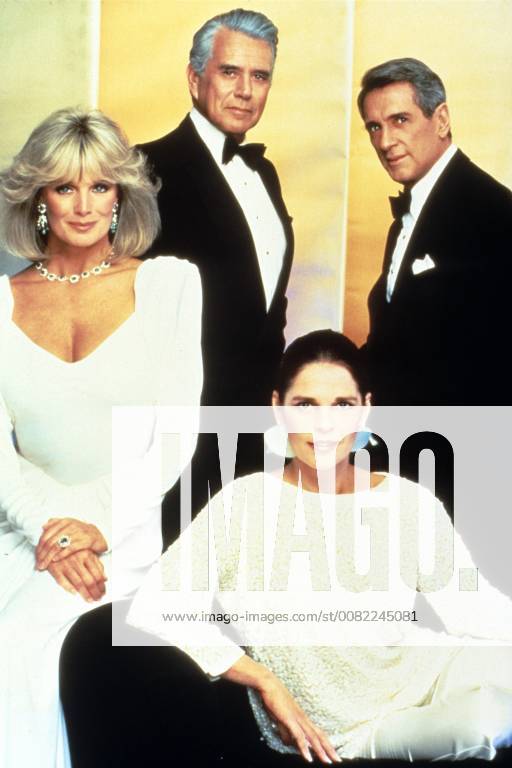 Members of the cast of Dynasty Linda Evans , John Forsythe , Ali ...