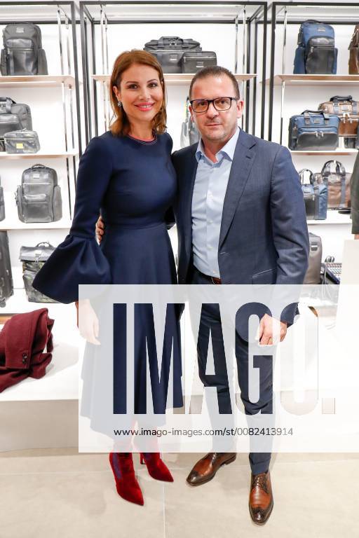 Pedja Mijatovic and wife Aneta Milicevic attend during the presentation ...