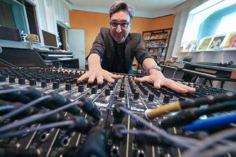 Hannover Expo Park Hannover The music producer Mousse T is sitting in ...