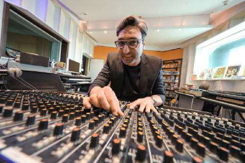 Hannover Expo Park Hannover The music producer Mousse T is sitting in ...