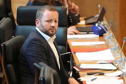 PS Patrick Prevot pictured during a plenary session of the Walloon Parliament in Namur, 30 January