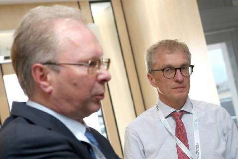 ANTALYA, TURKEY – : Ilyushin Finance CEO Alexander Rubtsov at the 2018 Eurasia Airshow at Antalya