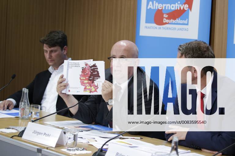 Rene Aust AfD Jürgen Pohl AfD Björn Höcke Group leader of the AfD in ...