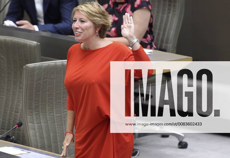 - BRUSSELS, BELGIUM: sp.a Caroline Gennez takes the oath during the ...