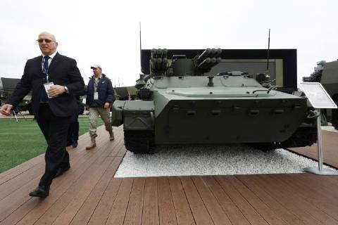 MOSCOW REGION, RUSSIA – : 9M337 Sosna-R anti-aircraft missile system on ...