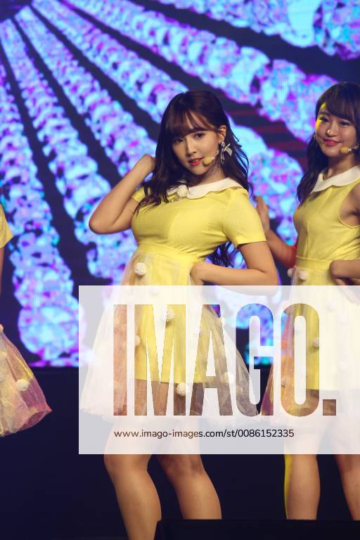 Japanese porn star Yua Mikami of girl group Honey Popcorn based in South Korea performs at the