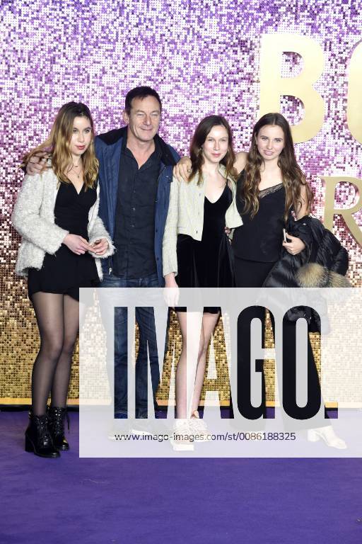 Jason Isaacs with daughters Lily and Ruby and a friend at the world ...