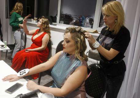 October 29, 2018 - Kiev, Ukraine - Participants prepare backstage ...