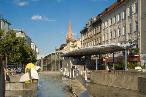 Vienna Meiselmarkt and Water World Architects Rudolf Guttmann and ...