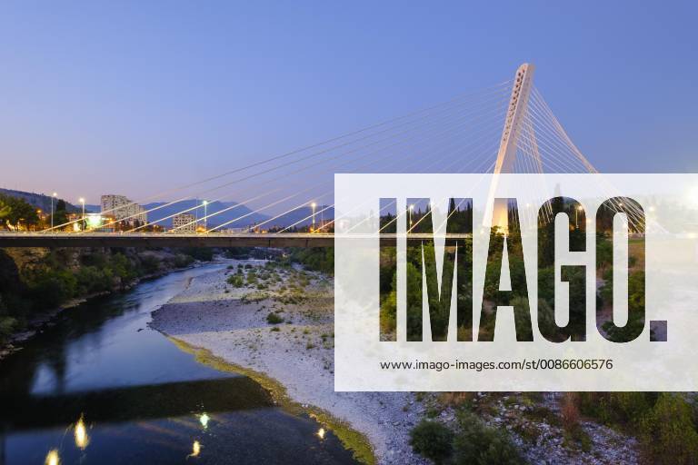 Millennium Bridge Most Milenijum River Moraca Moraca Podgorica Montenegro