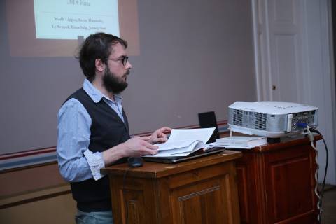 Tartu, 23.11.2018 Betti Alver Literary Award. Woman in the picture ...