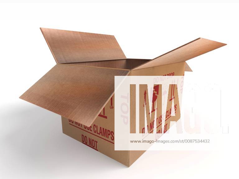 Illustration of rendering isolated parcel pack post Box