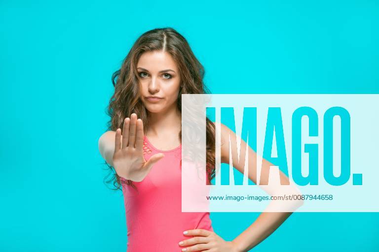 The portrait of disgusted woman model released Symbolfoto Y