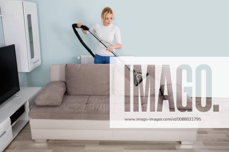 Woman Cleaning The Living Room Model Released Symbolfoto