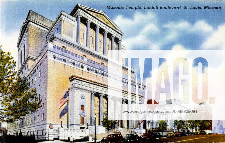 Postcard showing the New Masonic Temple is a historic building in St ...