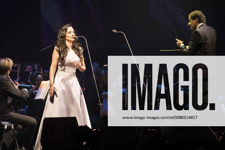 Maria Aleida with conductor Marcielllo Rota live at a concert of the ...