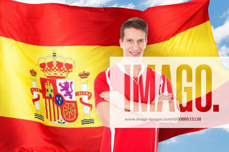 Portrait Of Confident Male Spanish Soccer Player Smiling model released ...