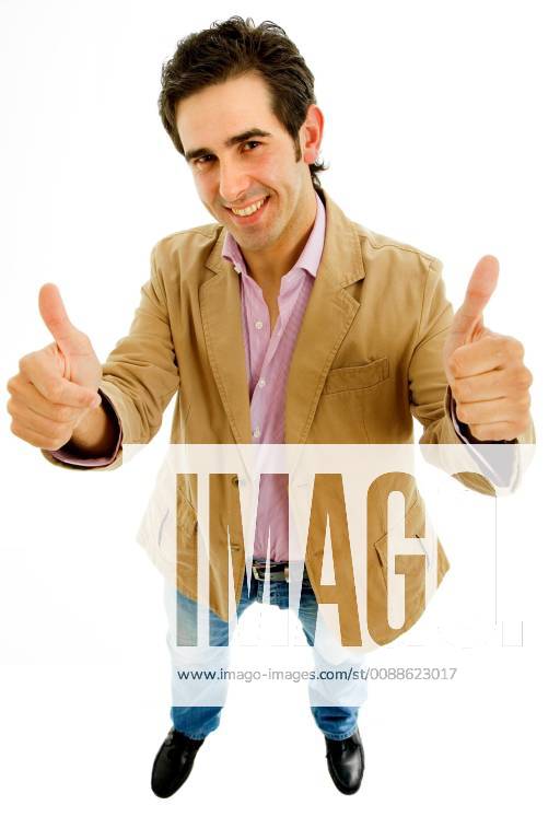 Thumbs up model released Symbolfoto