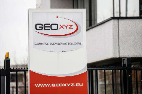 Illustration picture shows the logo of GEO xyz offshore, on a model ...