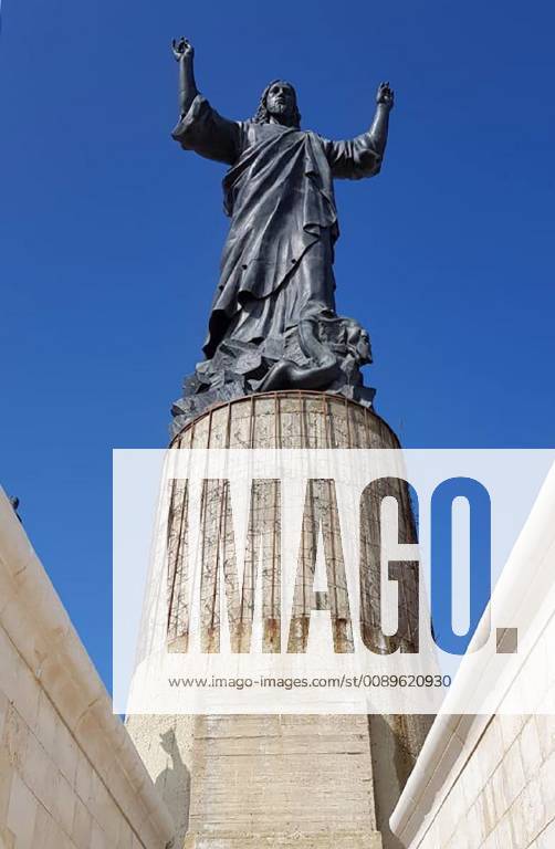 SAIDNAYA, SYRIA - FEBRUARY 24, 2019: A view of the 32-metre Statue of ...