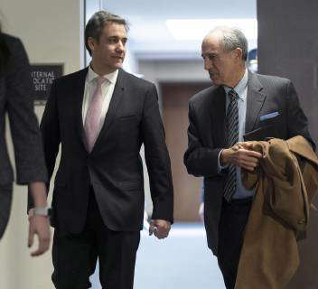 Former Trump attorney Michael Cohen arrives with his lawyer Lanny Davis ...