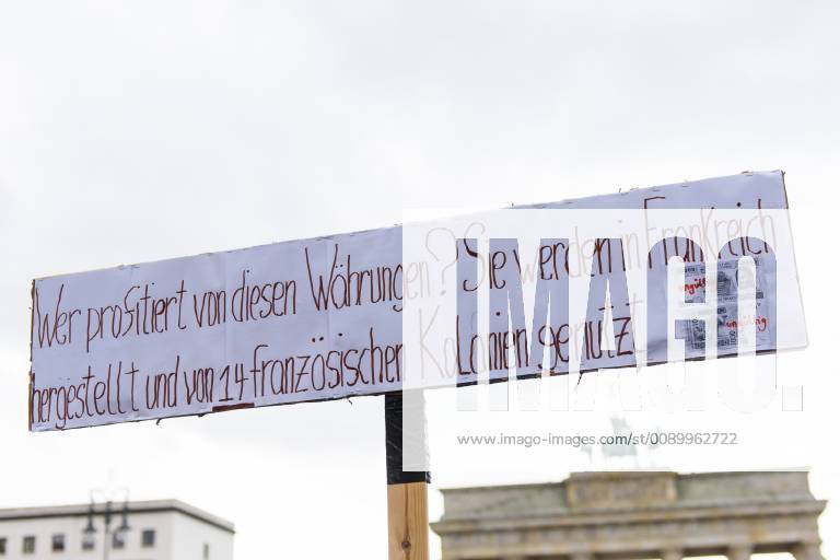 Berlin Protest against central African currency CFA Franc Germany ...