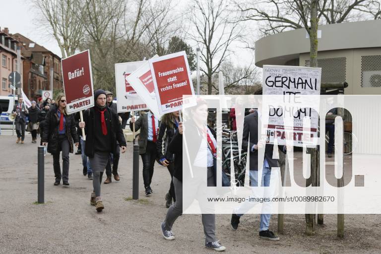 Germany: Right-wing protest in Landau Members of the party Die Partei ...