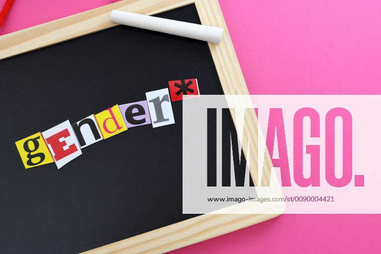 Gender lettering on blackboard Symbol photo Gender