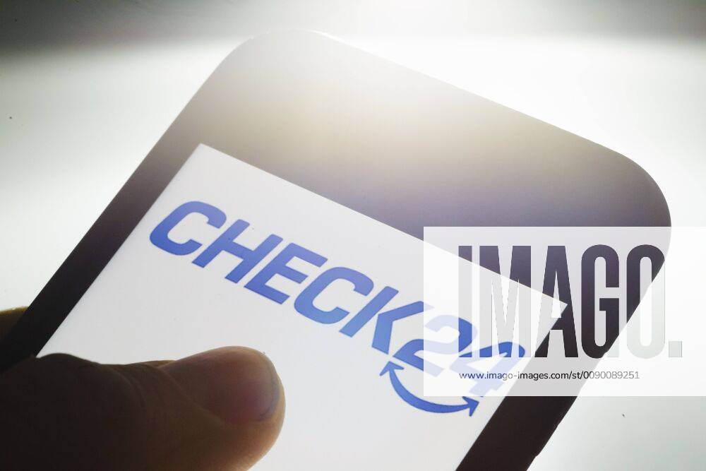 Symbol photo The logo of the comparison portal Check24 is displayed on ...