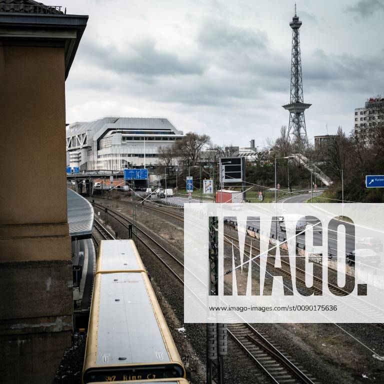 Berlin city motorway motorway height railway station Witzleben fair ...