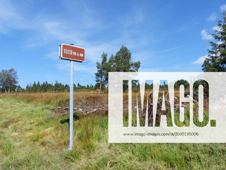 1000 meters above sea level sign on Black Forest High Road 1000 meters ...