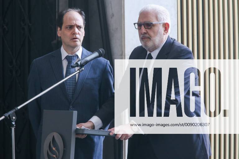 MOSCOW, RUSSIA - MARCH 18, 2018: Lawyer Malcolm Taub (R) at a farewell ...