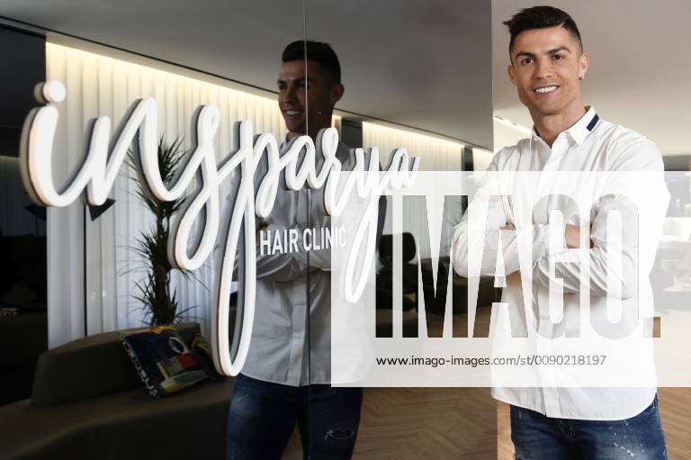 Cristiano Ronaldo at the opening of the Hair Transplant Clinic Insparya Hair Clinic Madrid