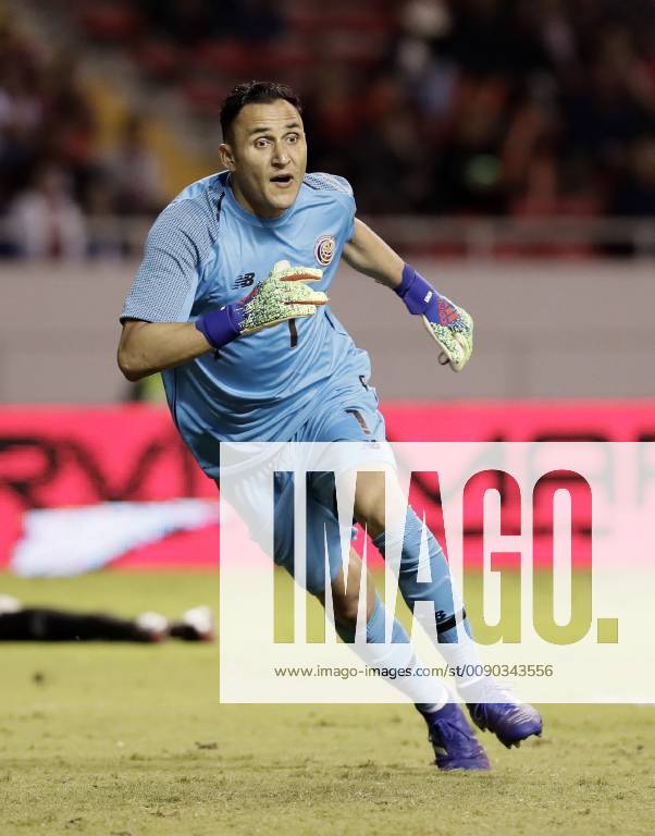 Costa Rica goalkeeper Keylor Navas reacts against Jamaica, during a ...