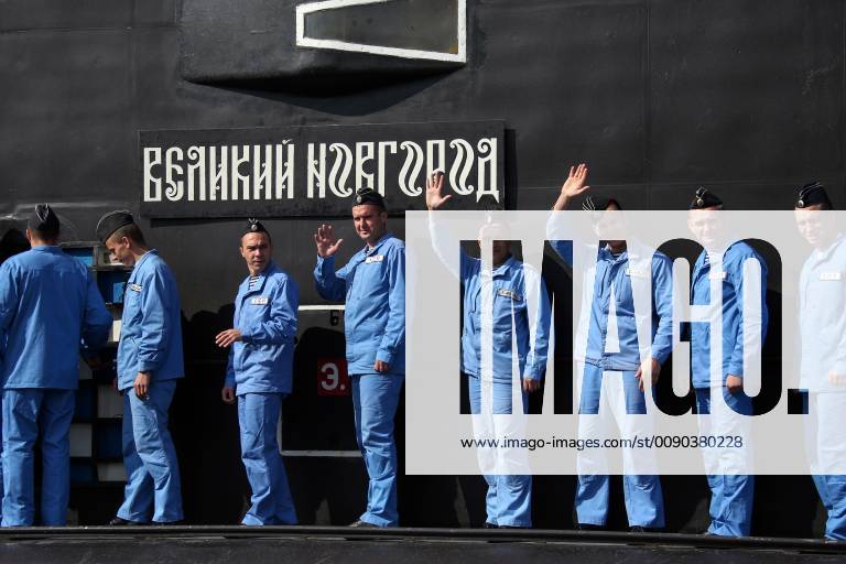 SEVASTOPOL, RUSSIA - MARCH 29, 2019: The crew of Russia s B-268 Veliky ...