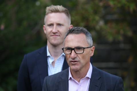 ELECTION19 RICHARD DI NATALE HTV CARDS, Greens leader Richard Di Natale ...